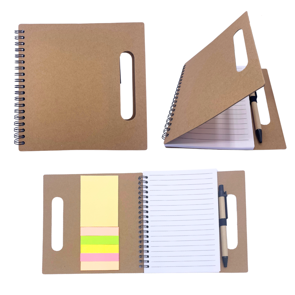 LIBRETA DE CARTÓN 7.5X7.5” CON AGARRADERO, POST IT Y BLOCK DE NOTAS ...